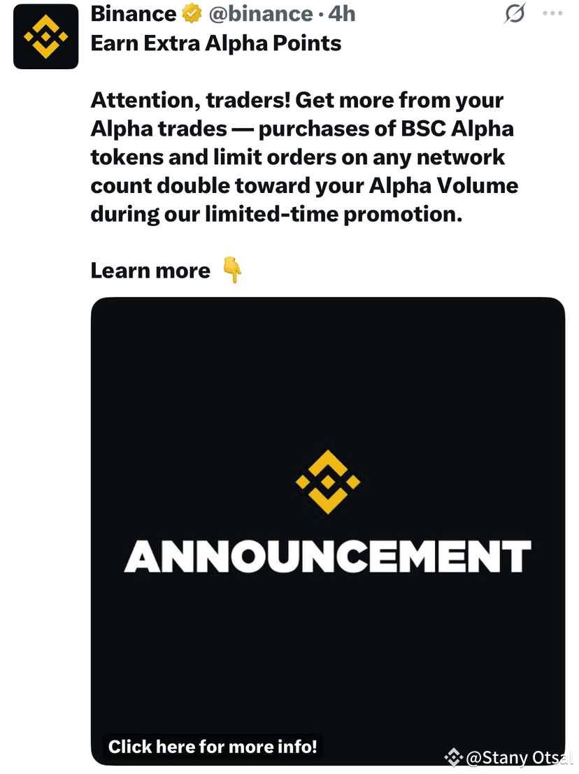 #BinanceAlphaAlert #Binance Big Announcement from Binance A | Stany_Crypto on Binance Square
