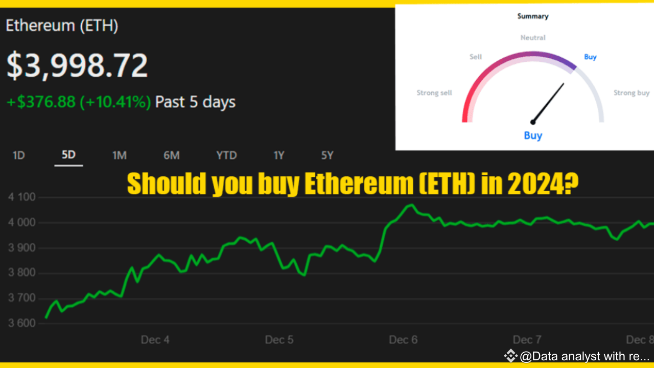 Is it worth buying Ethereum (ETH) in 2024? | Data analyst with regular content on Binance Square