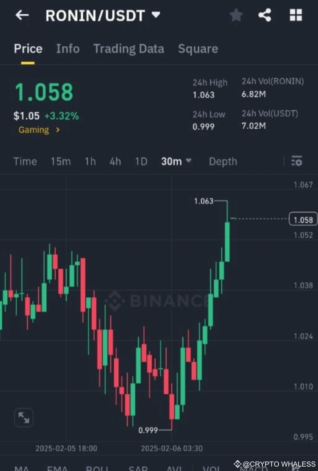 🔥 $RONIN /USDT – Breakout or Bounce? Pay Attention! ⚡ 💰 Cu | CRYPTO WHALESS on Binance Square