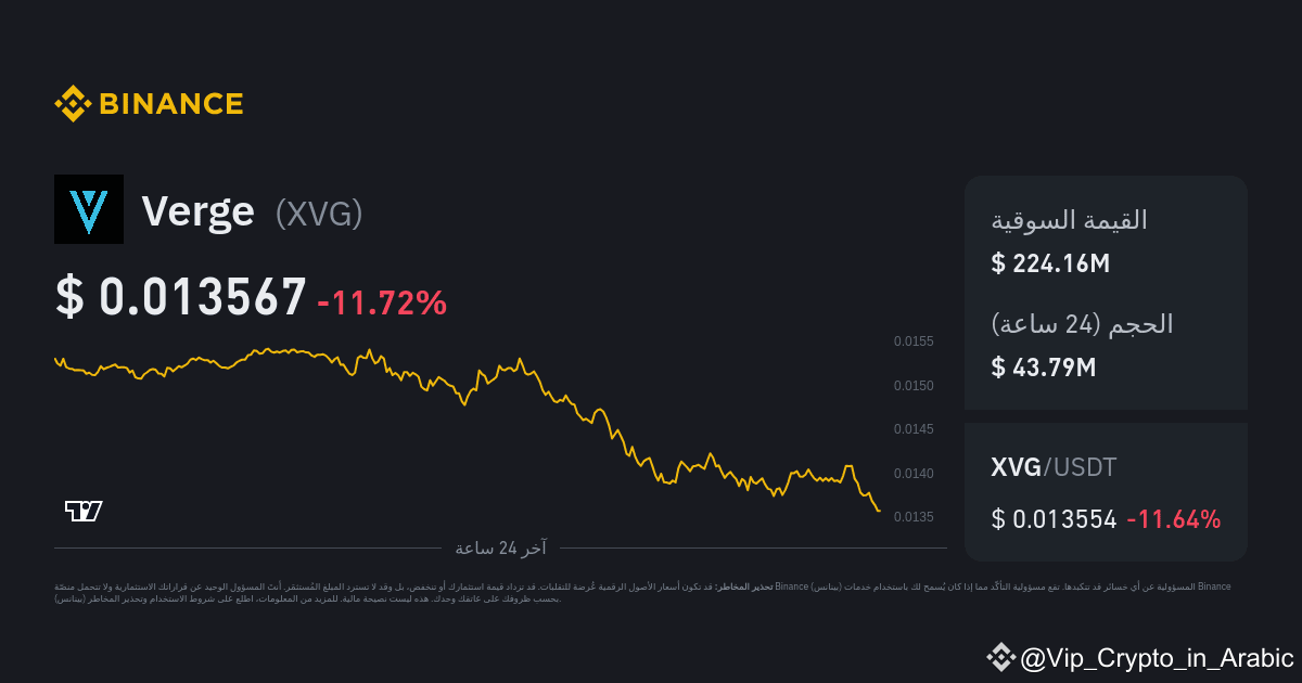 $XVG 🎯 XVG/USDT Trading Recommendation 🔹 Entry Price: B | Vip Crypto in Arabic on Binance Square