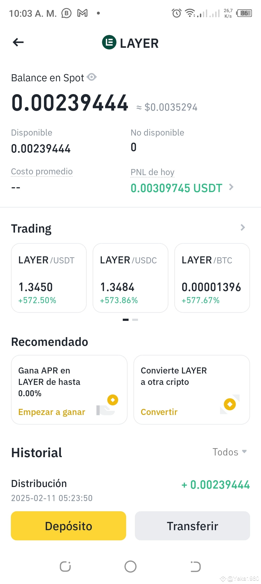 #layer I received this Coin in my Spot wallet, it comes from | Yeka1980 ...