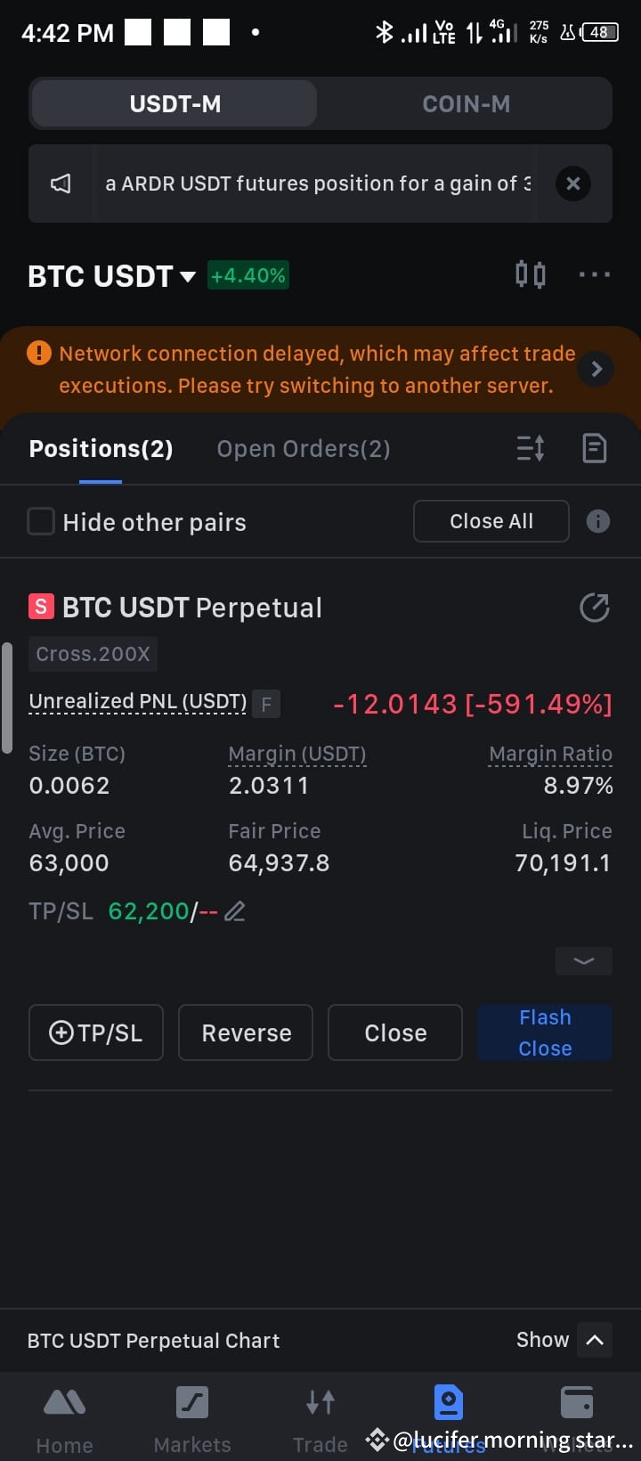 expert please help me . hold or close . 😭 #BTC #BITCOIN | lucifer morning star 0066 on Binance ...