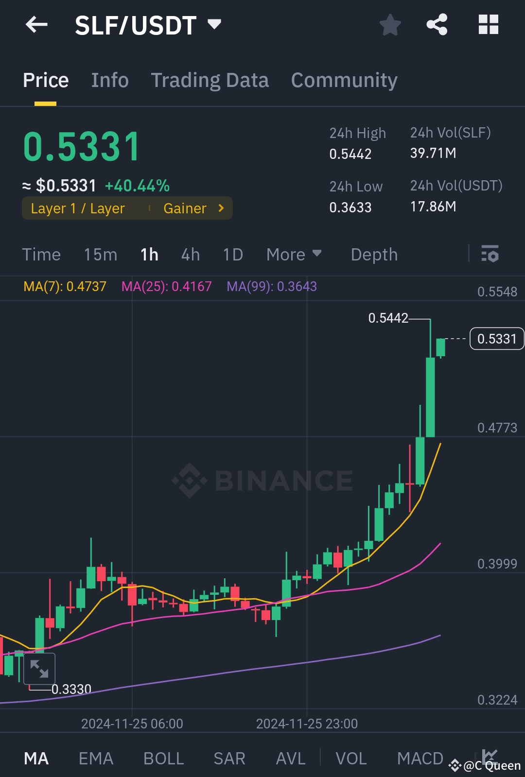 🚀 $SLF /USDT SKYROCKETING – BIG MOVES AHEAD! 🚀 $SLF ha | C Queen on ...
