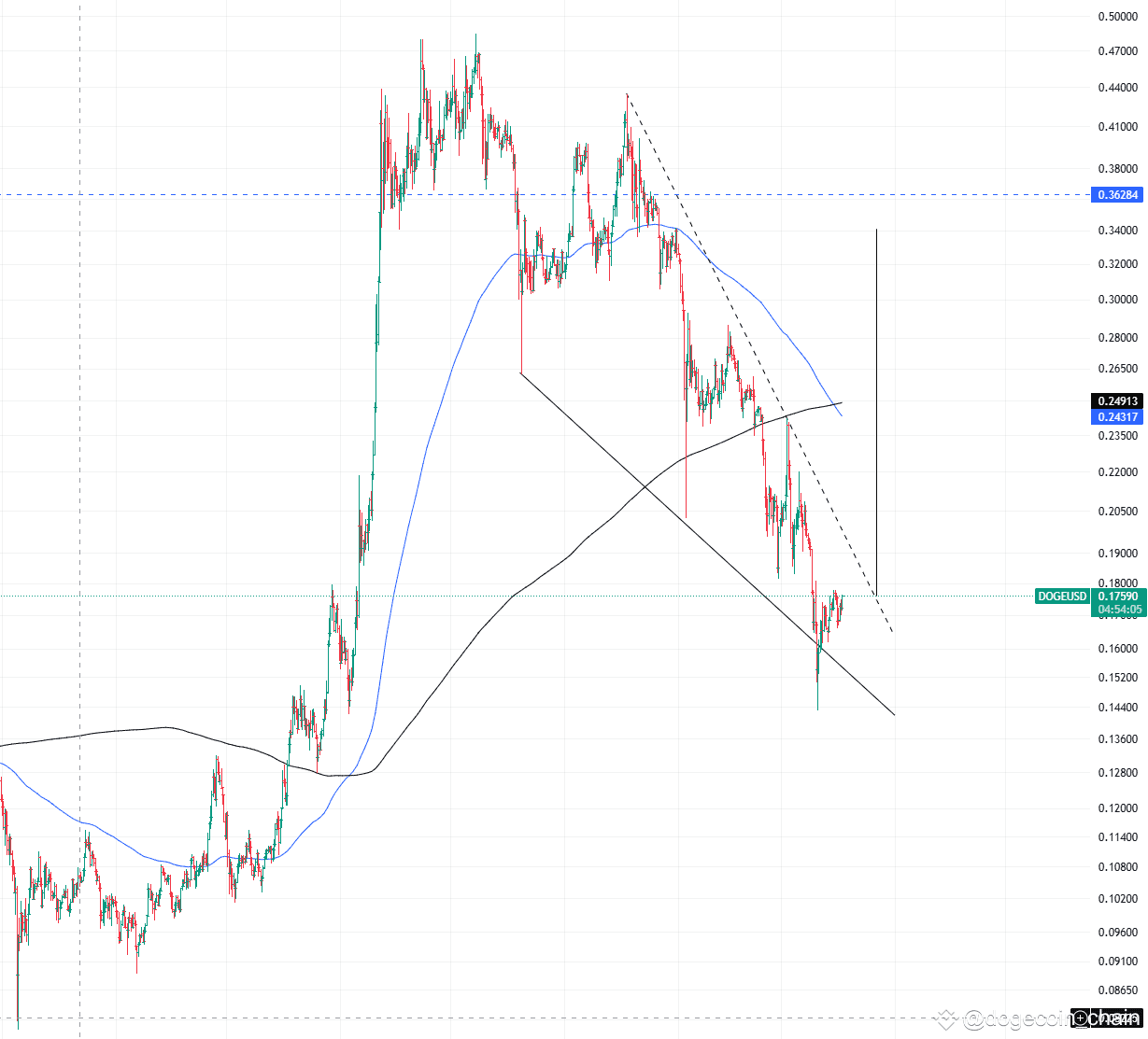 1) Dogecoin chart shows potential upcoming pullback to at le | dogecoin ...