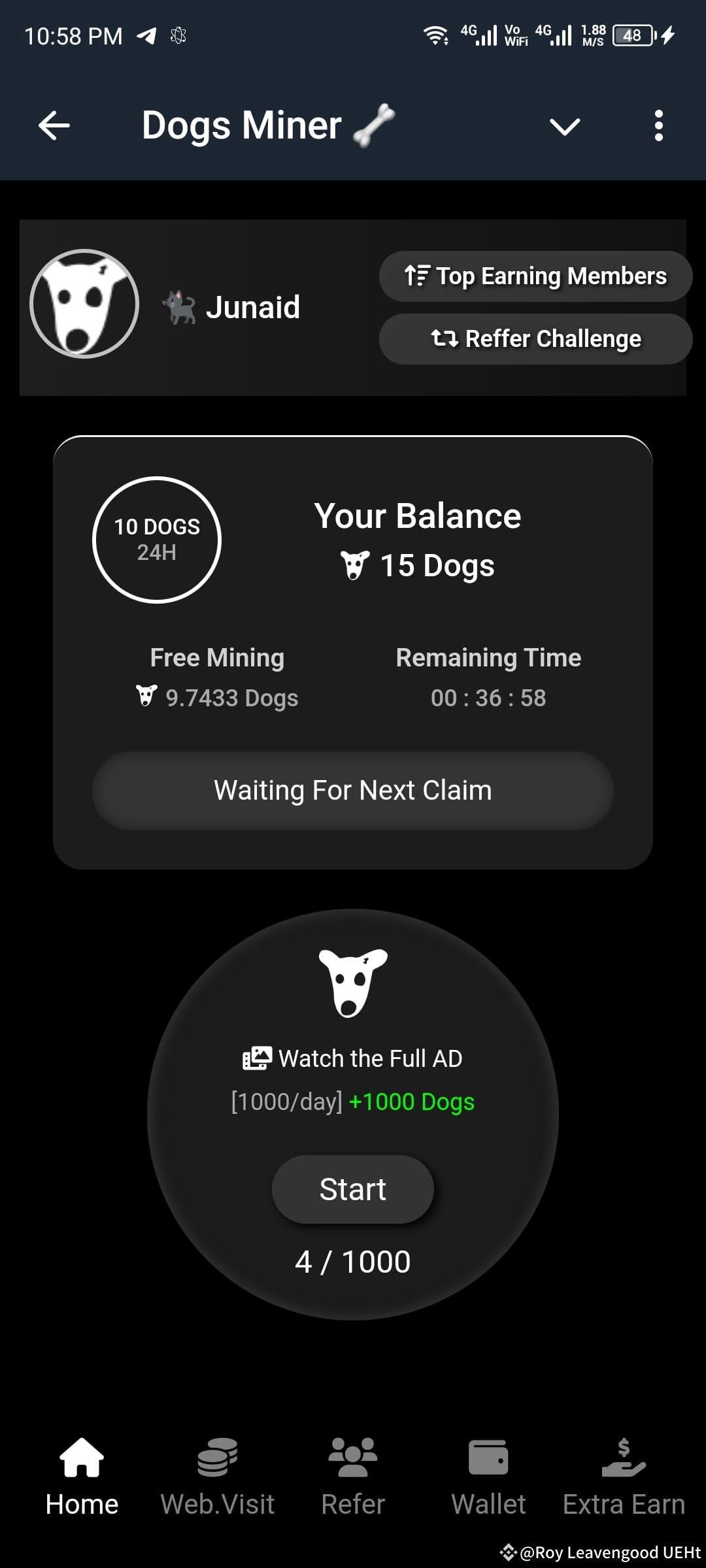 earns free dogs by watching adds on telegram .https://t.me/D | AGHA ...