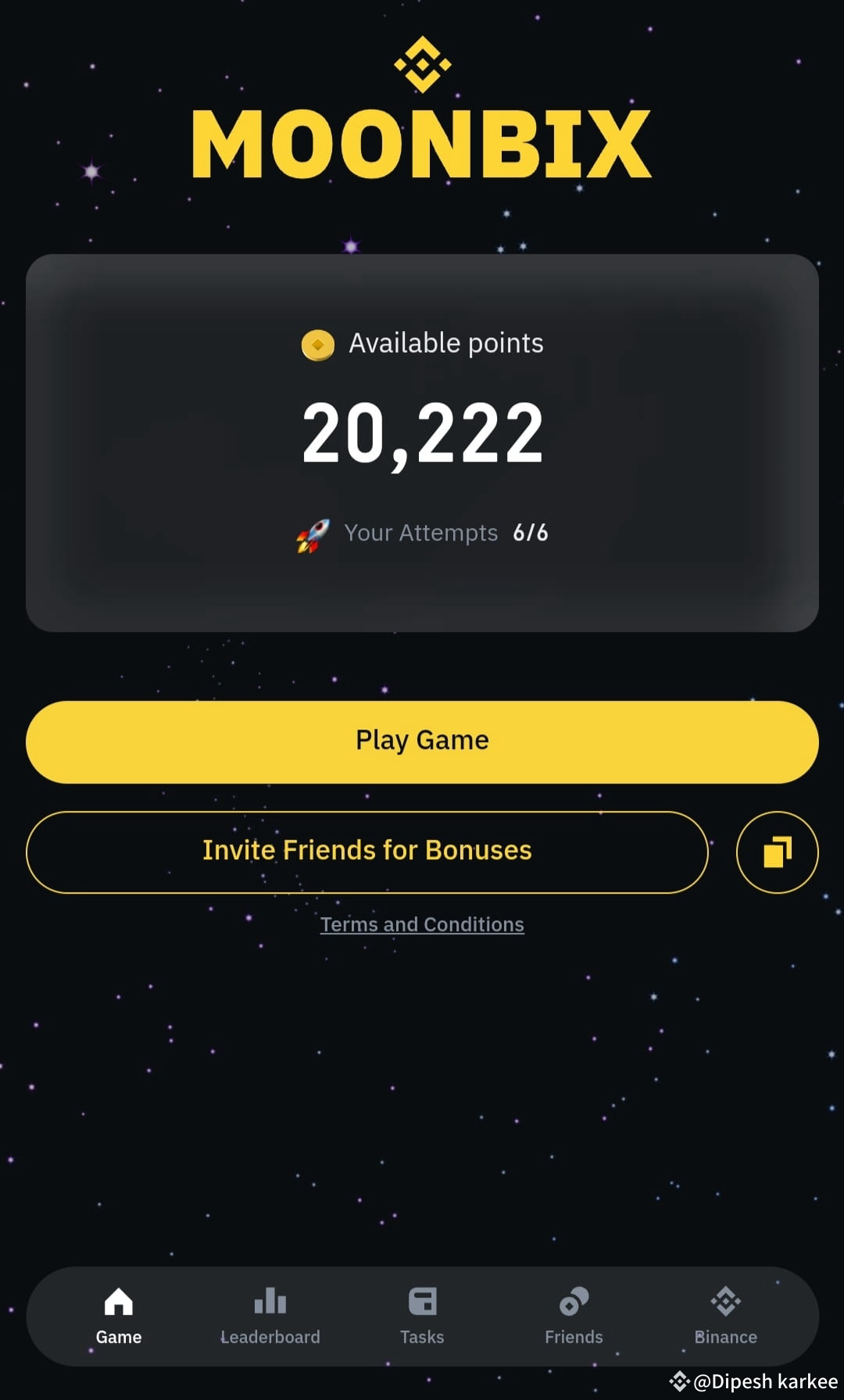 1 MOONBIX = 0.5$ https://t.me/Binance_Moonbix_bot/start?sta | Dipesh ...