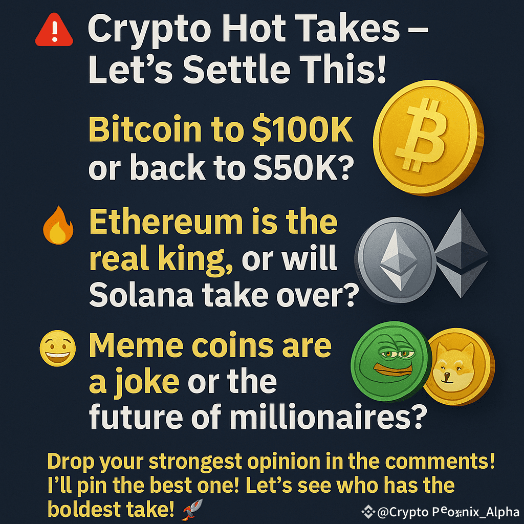 🚨 Crypto Hot Takes – Let’s Settle This! 🚨 💰 Bitcoin to $ | Crypto ...