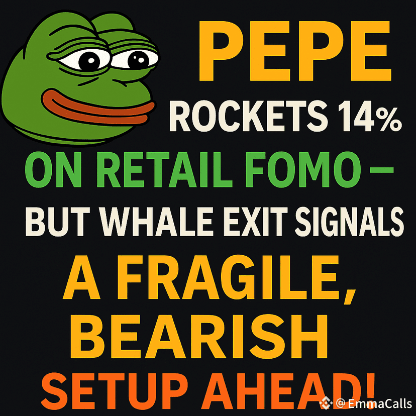 🔥 PEPE Rockets 14% on Retail FOMO But Whale Exit Signals a | EmmaCalls ...