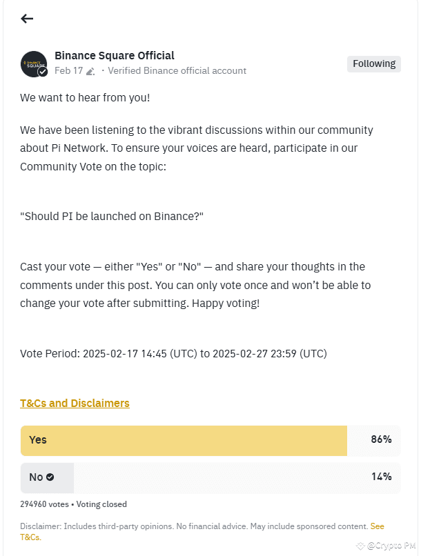Will Binance Finally List Pi Network.? | Crypto PM on Binance Square
