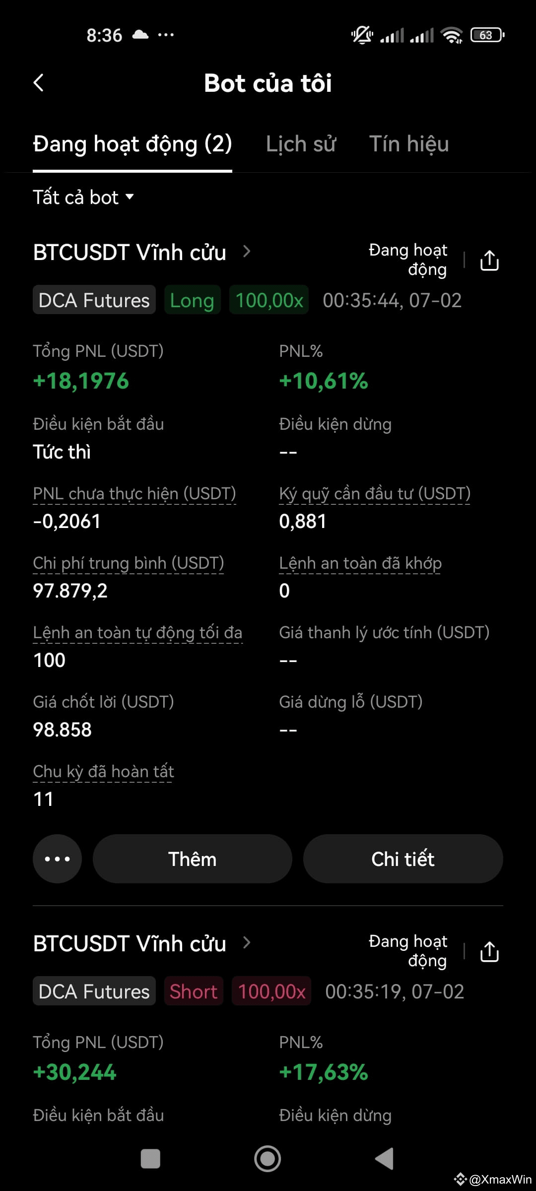 $BTC Day 9 of running BOT long & short. | XmaxWin on Binance Square