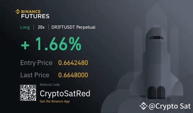 $DRIFT TRADE UPDATE Shift your stop-loss to entry once Tar | Crypto Sat on Binance Square