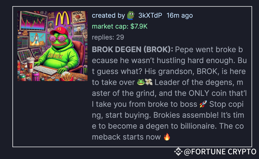 $BROK UNSTOPPABLE 📈 Available on pump fun CONTRACT ADDRESS | FORTUNE ...