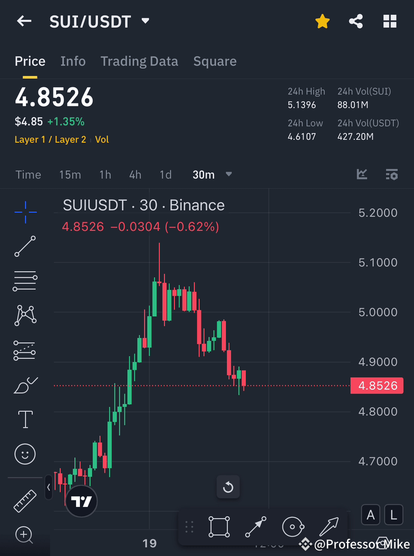 $SUI /USDT Short Trade Signal!! 🔥💯 SUI/USDT has shown a s | Professor Mike on Binance Square