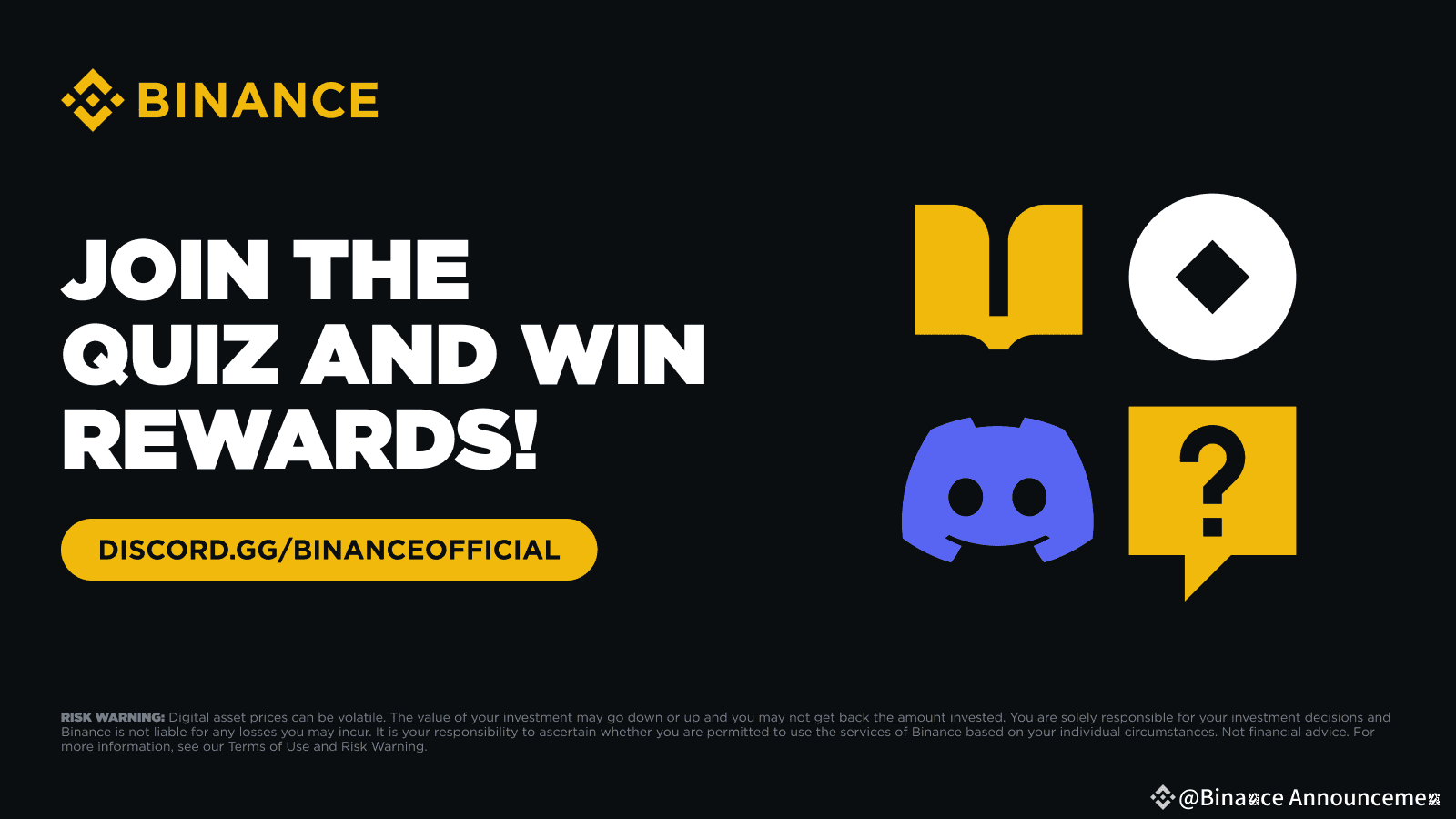 Binance Discord: Split $1,000 in The Ultimate Traders Boot Camp Quiz! | Binance Announcement on ...