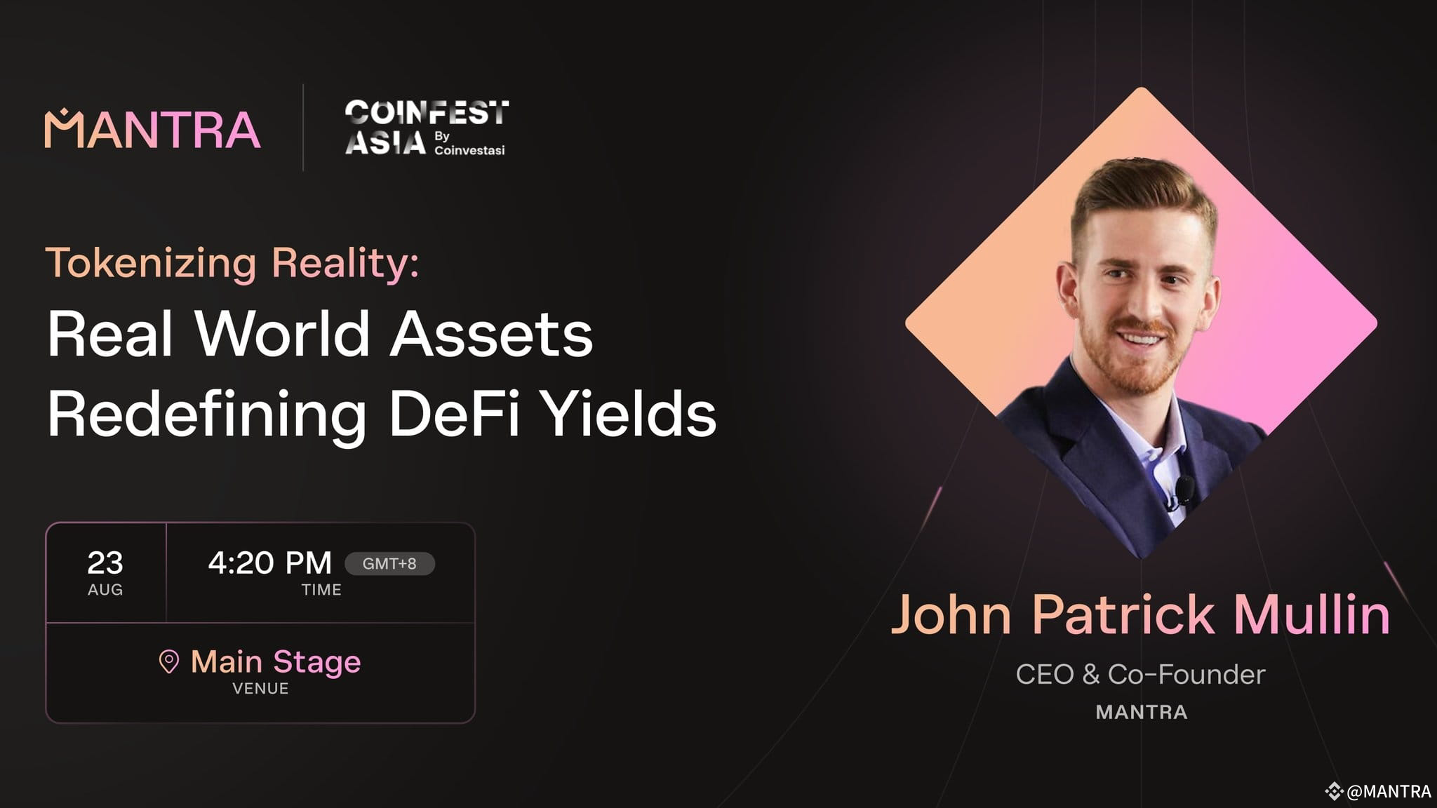 🎙️#MANTRA CEO & Co-Founder @jp_mullin888 will speak on a | MANTRA on ...