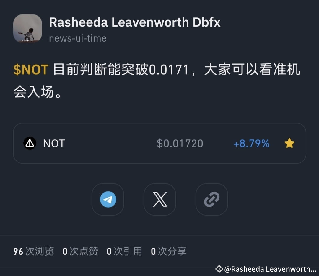 $NOT has been successfully broken through. The current mark | Rasheeda ...