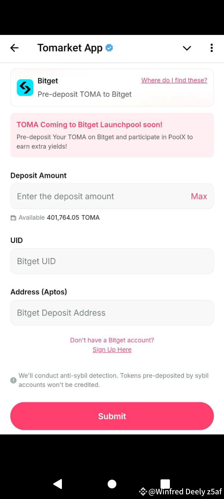 Tomarket Airdrop claim on bitget exchange | Tomarket deposit | Winfred Deely z5af on Binance Square