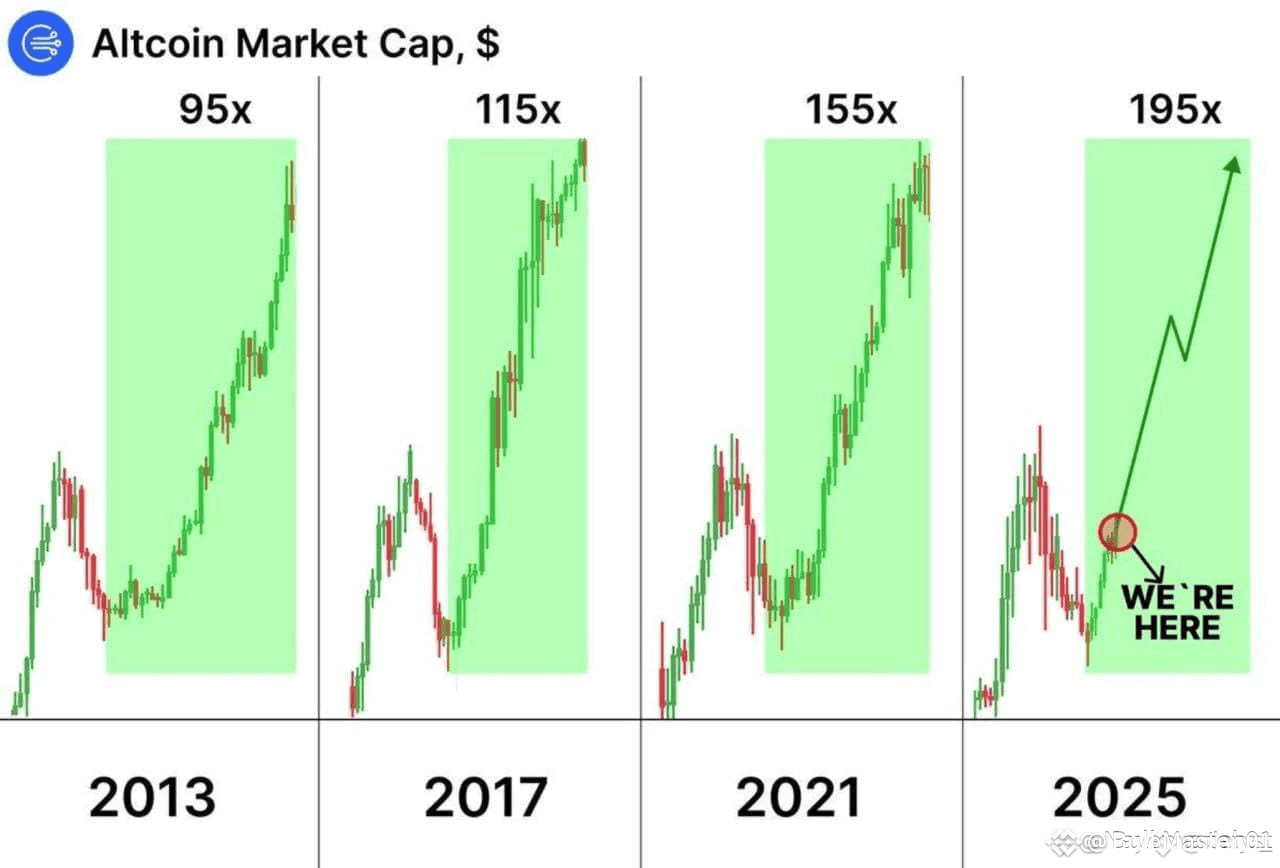 Past Altcoin Market Cycles: 2013: 95x 2017: 115x 2021: | Bull Master 01 ...