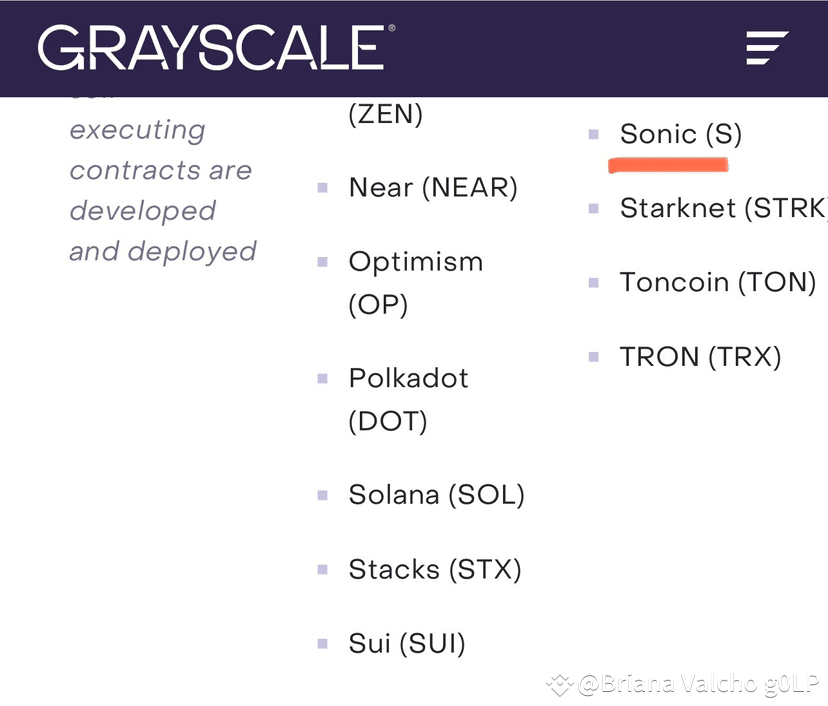 Grayscale add Sonic ($S) as asset $FTM | Briana Valcho g0LP on Binance ...