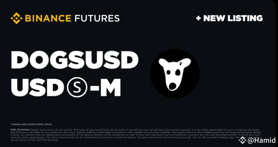 Binance Futures is launching the $DOGS COIN-M Perpetual Con | Hamid on ...