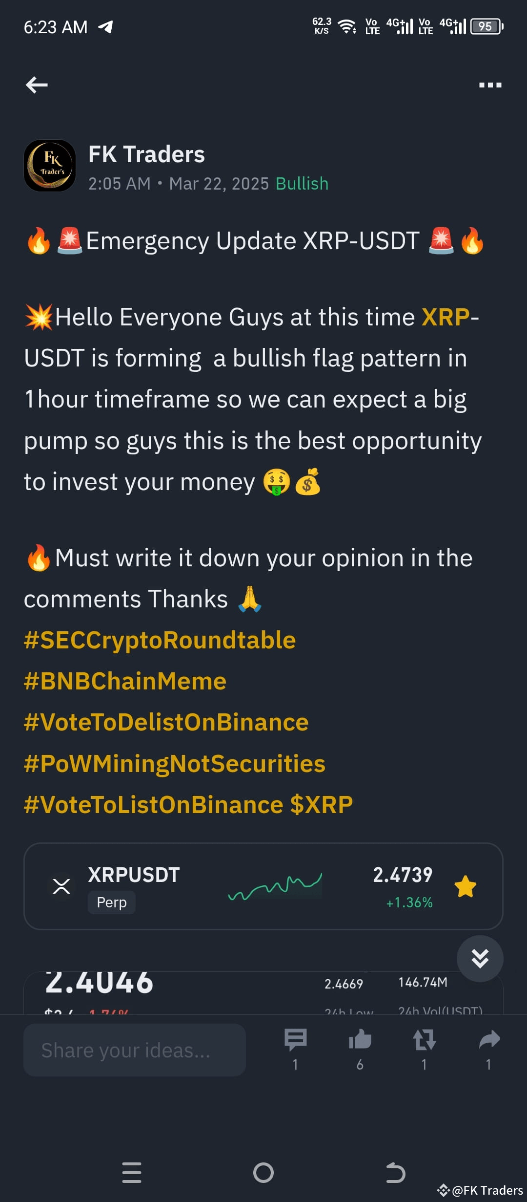 🔥🚨Congratulations Guys 88% Profit in XRP-USDT 🚨🔥 💥This | FK Traders on ...