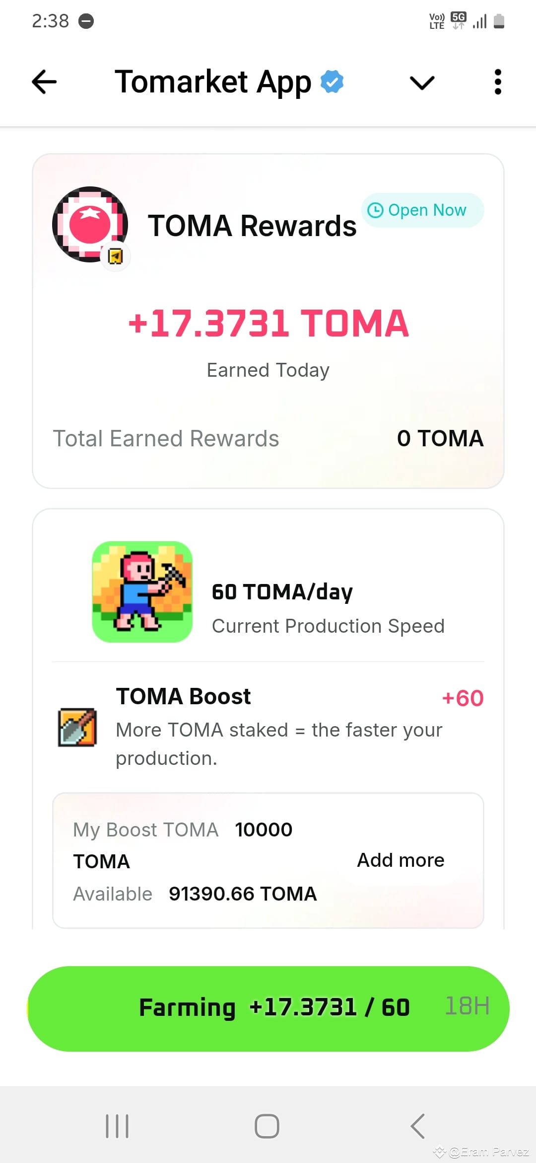 The current price of the Tomarket (TOMA) cryptocurrency is a | Eram ...