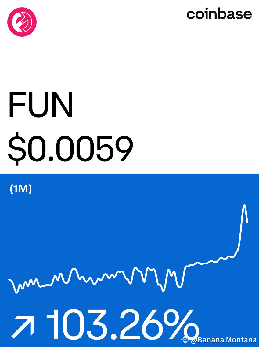 #Fun $FUN is finally waking up! Price increase of over 100% | Banana Montana on Binance Square