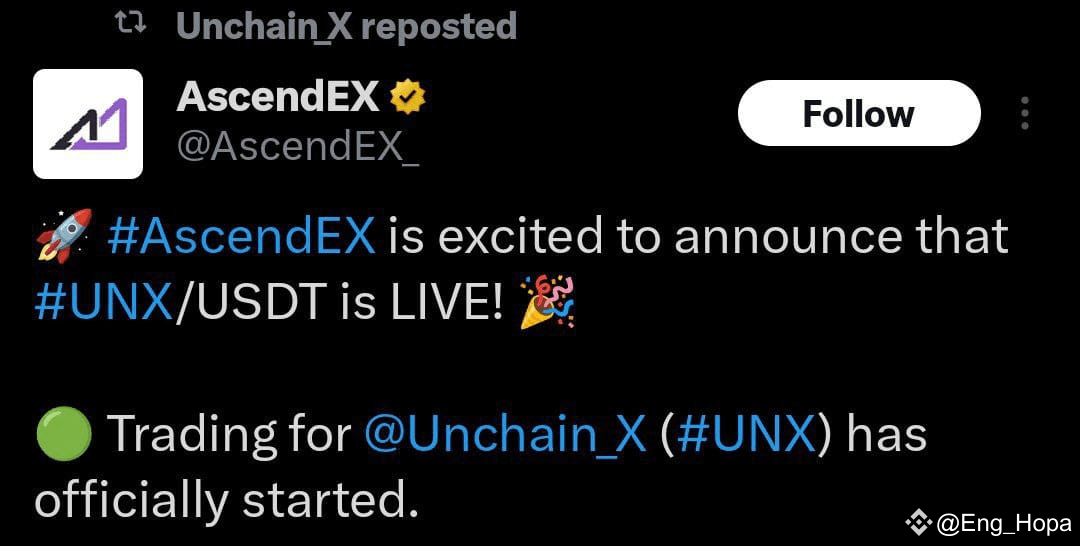UnchainX's utility token, UNX, is scheduled to be listed on | Abu Aseel Al Salmee on Binance Square