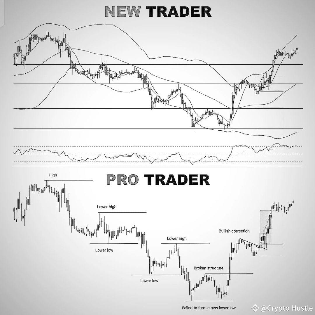 New Trader Vs Pro Trader | Crypto Hustle on Binance Square