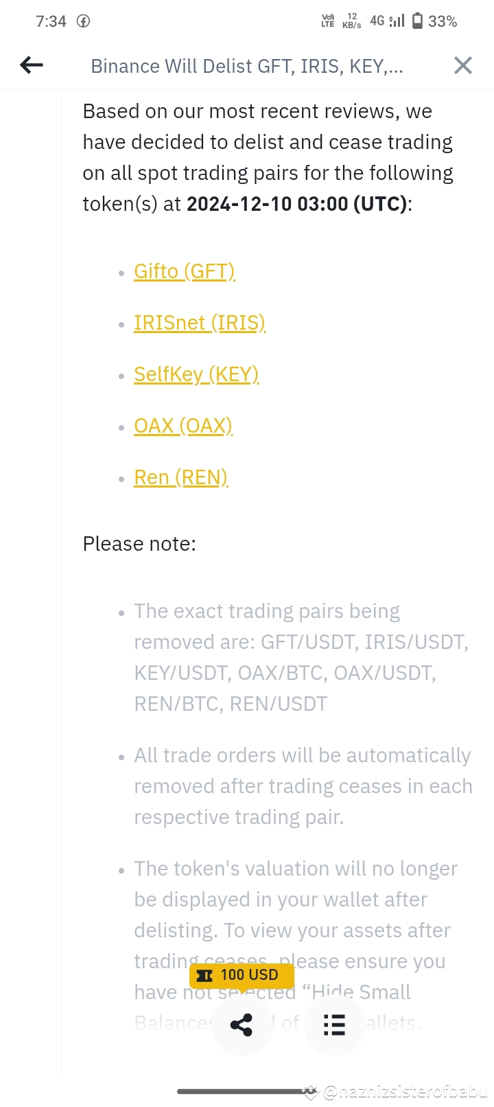 trade stop today ren/usdt | naznin-queen on Binance Square