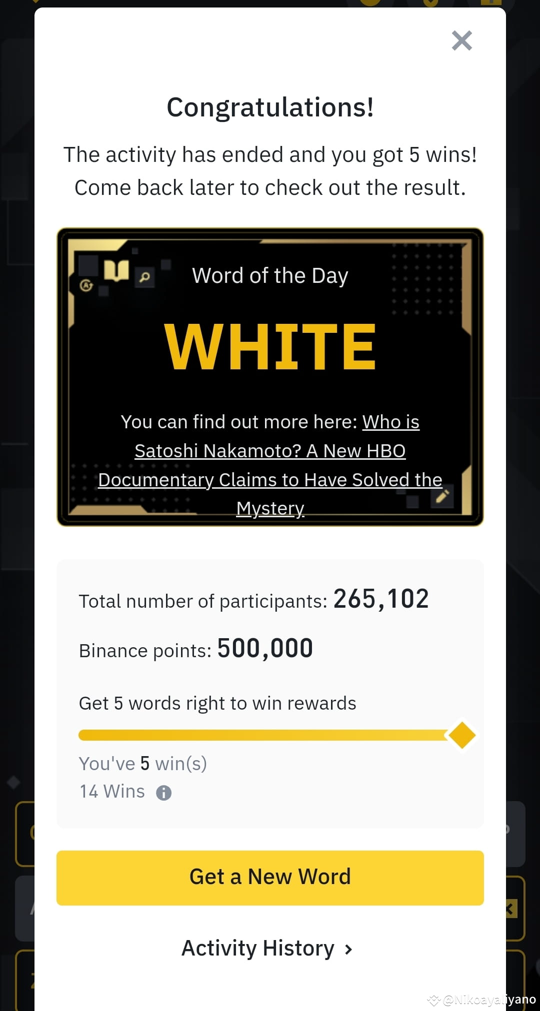 Today word of the code is WHITE. BLOCK,PAPER,CHAIN,SURGE. | Nikoayaliyano on Binance Square