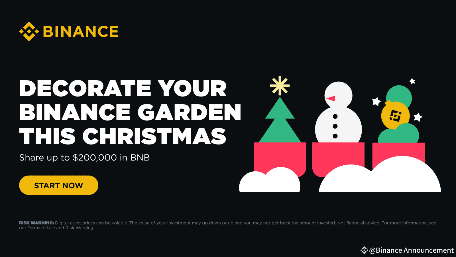 #BinanceSeason: Trang trí Vườn Binance trong dịp Giáng sinh này và chia sẻ quỹ thưởng BNB trị ...