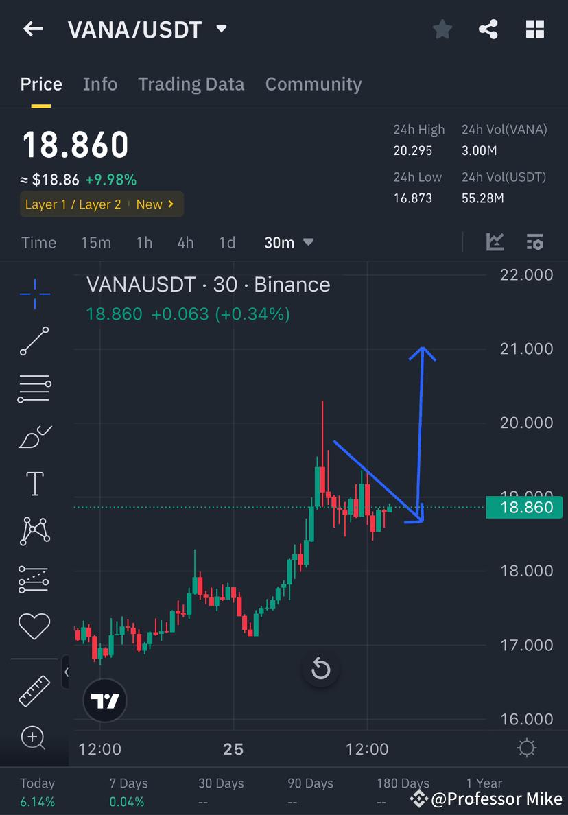 $VANA /USDT Update: Again Sign Of BULL RUN are formed !!!💯 | Professor Mike on Binance Square