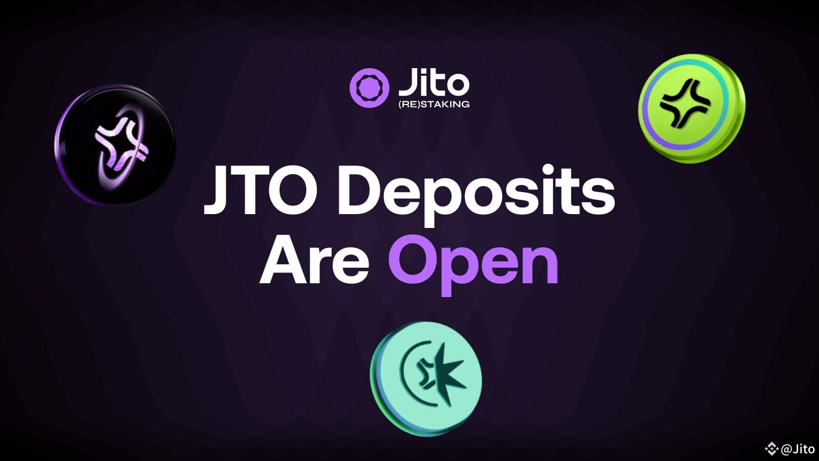JTO Deposits into Jito (Re)staking are NOW OPEN! 🧵 ⤵ | Jito on Binance Square
