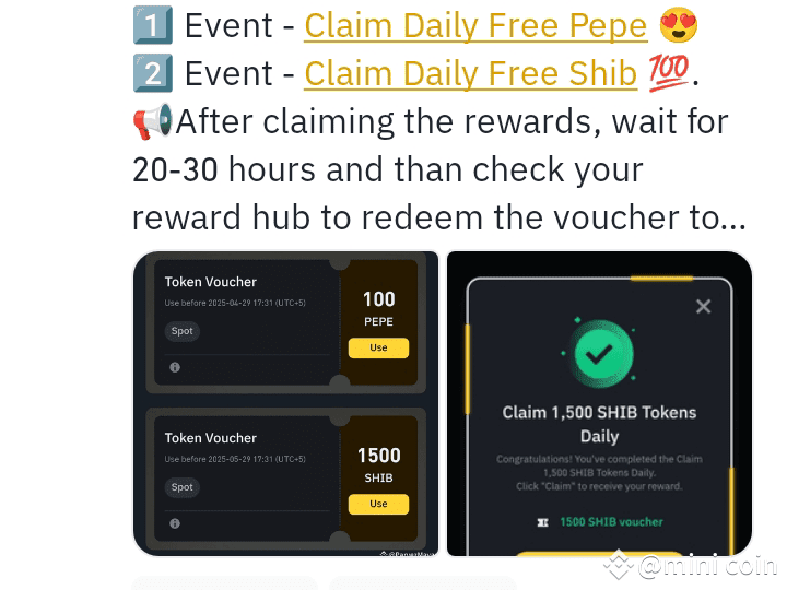 Don't forget these Daily Pepe and Shib Rewards from #Binance | mini ...