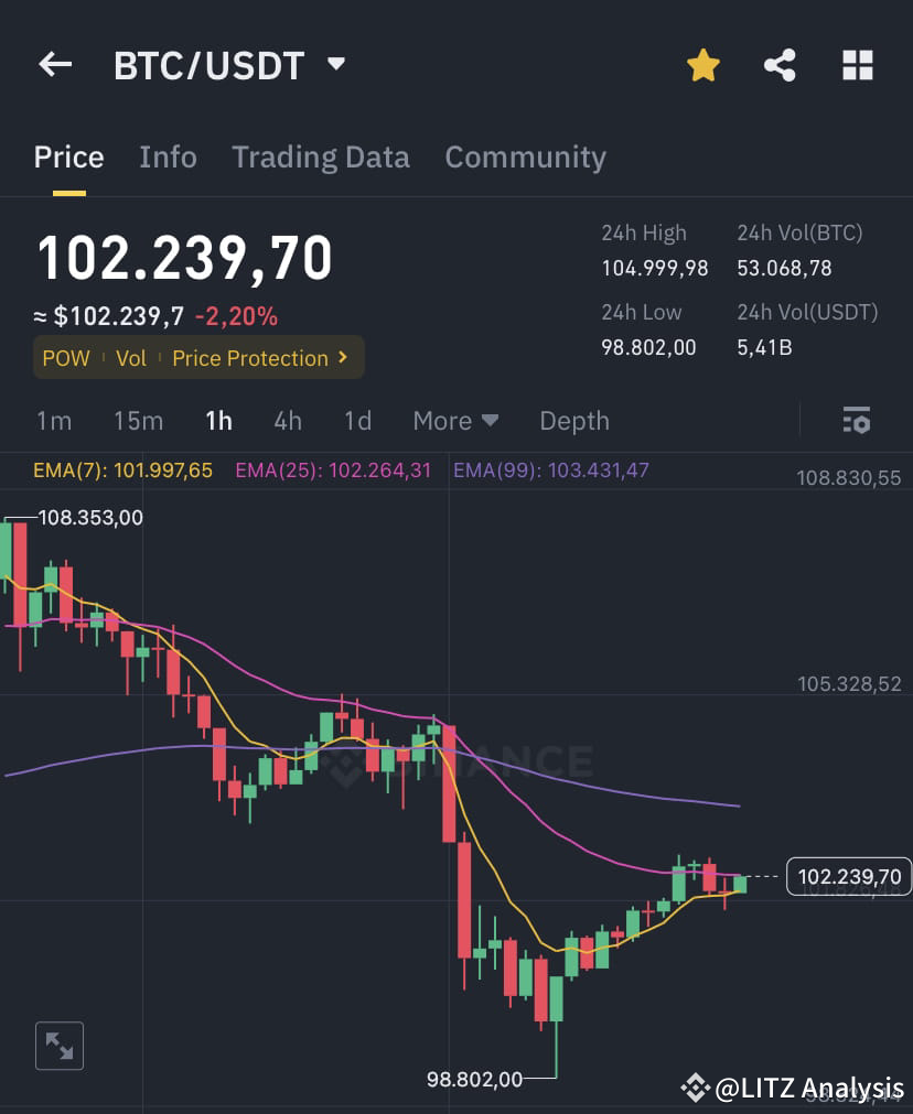 $BTC to breakout past 103K zone after US market opening at 2 | LITZ Analysis on Binance Square
