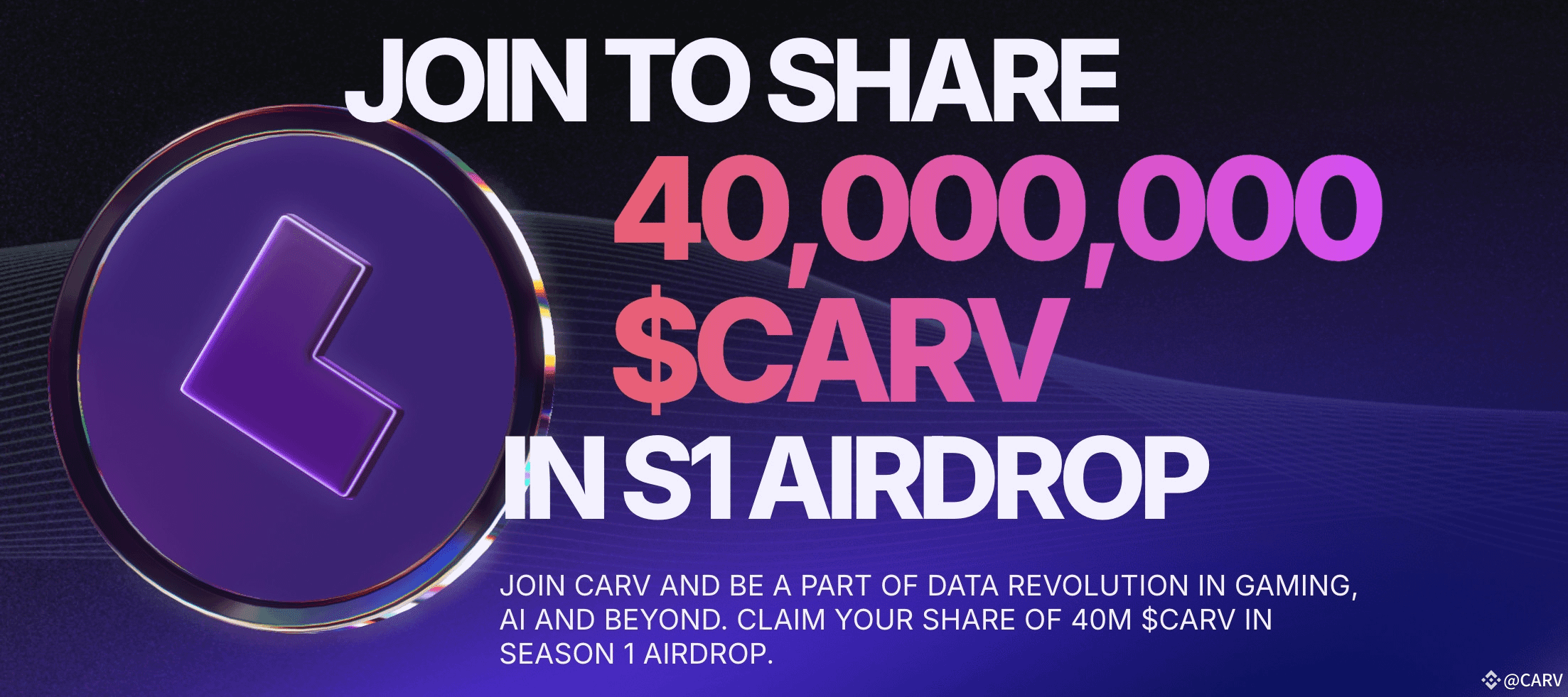 Get ready for the upcoming CARV Season 1 Airdrop 🎁 With 40 | CARV on ...