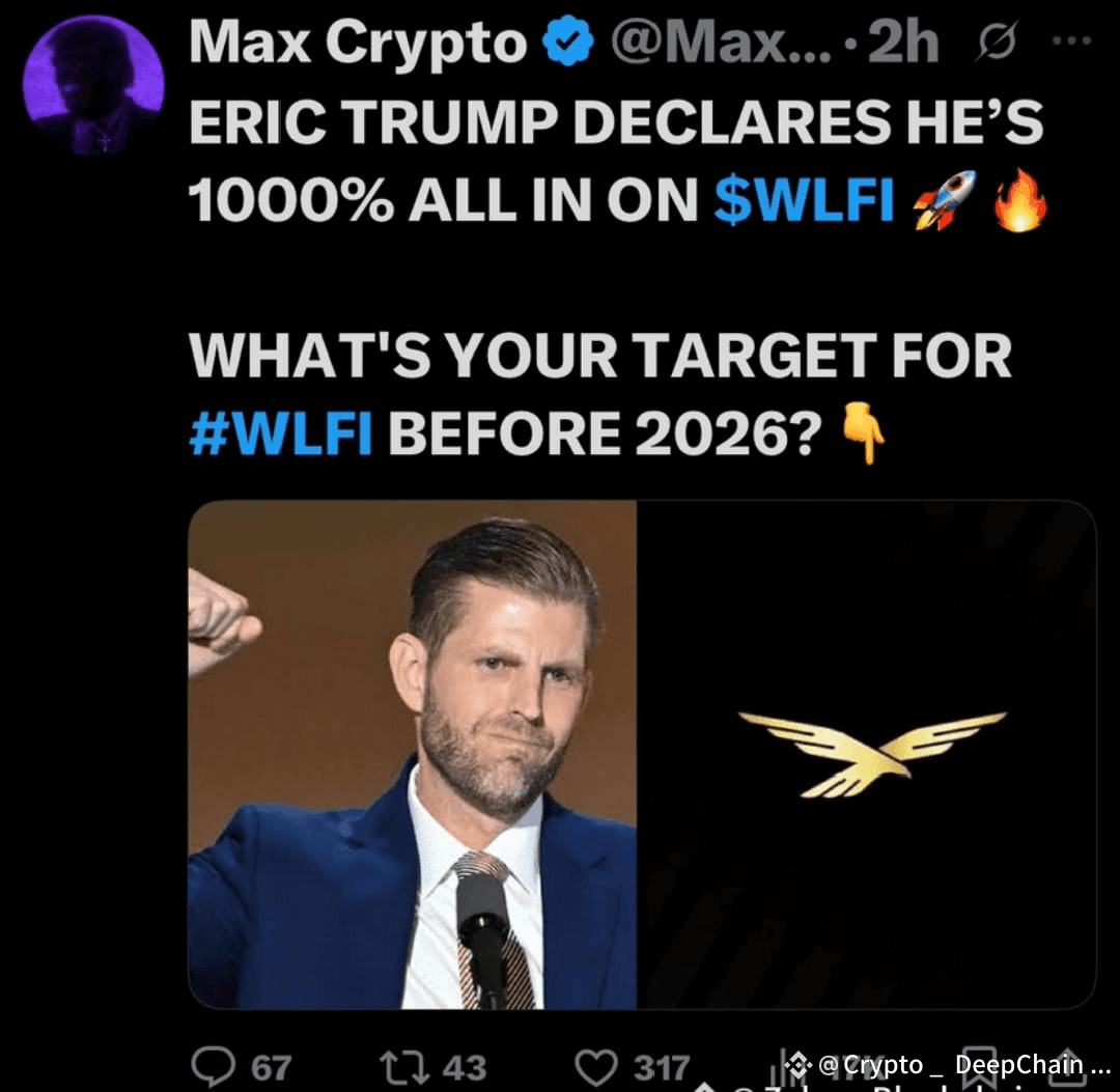🚀 Eric Trump x $WLFI = Next Level Bull Run 🔥 “When I say | Blockchain ...