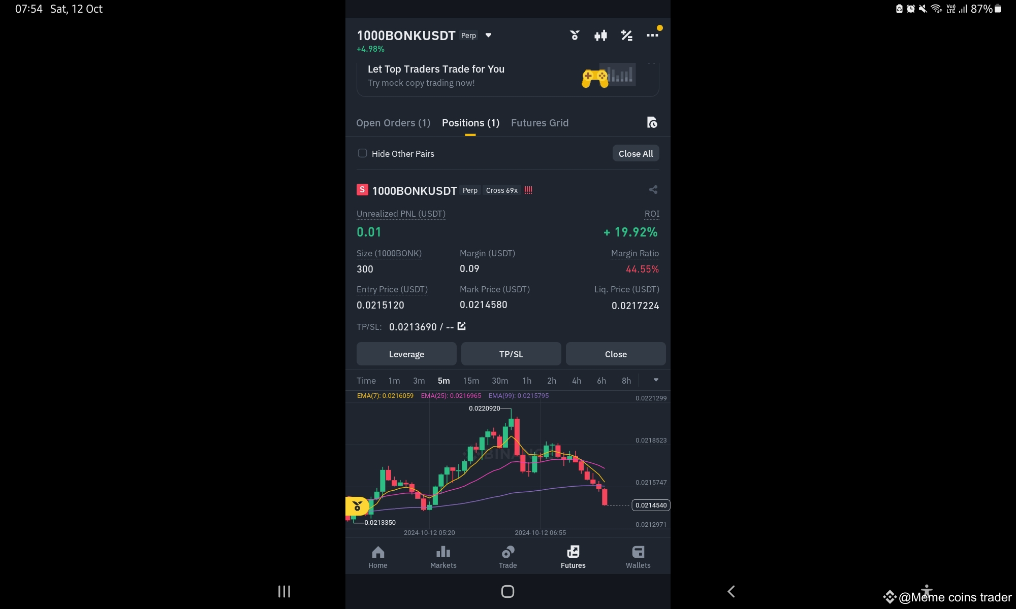 Short on $BONK till 0.0023658!! | Meme coins trader on Binance Square