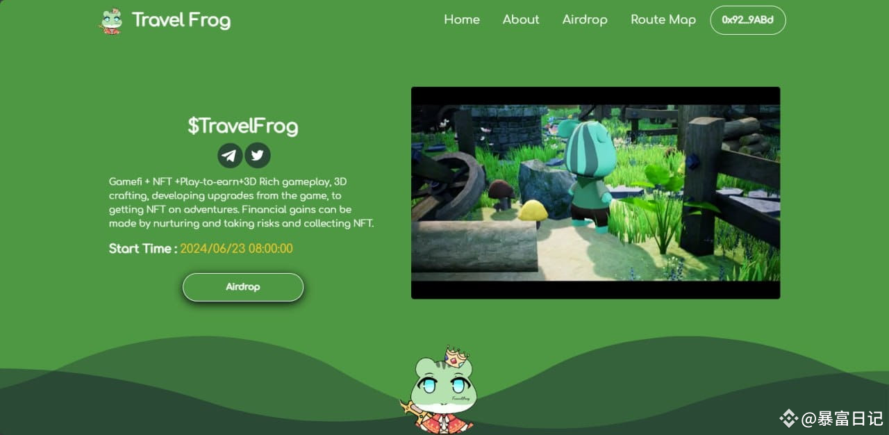 🐸TravelFrog🐸 我们将启动Travelfrog第一期流程，空投数量设定为10000份，快来官网领取你的空 | 暴富日记发布于币安广场