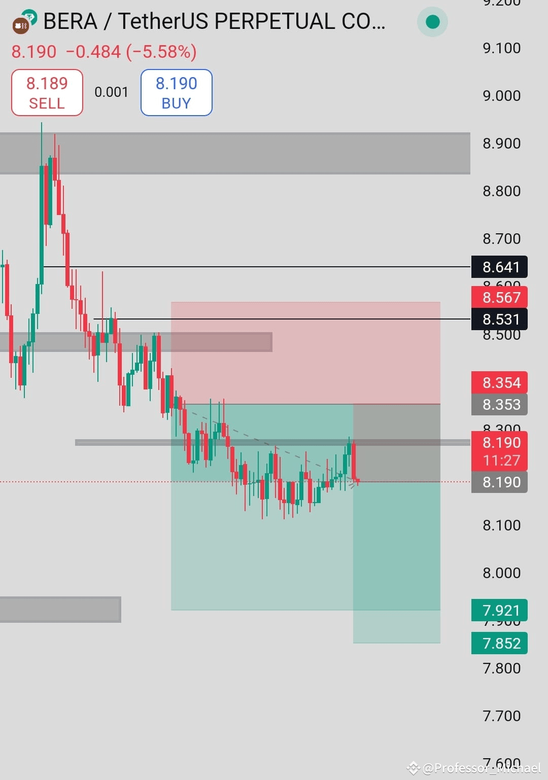 $BERA Another Short Trade Setup🛑 BERA is presenting anot | Professor_Michael on Binance Square