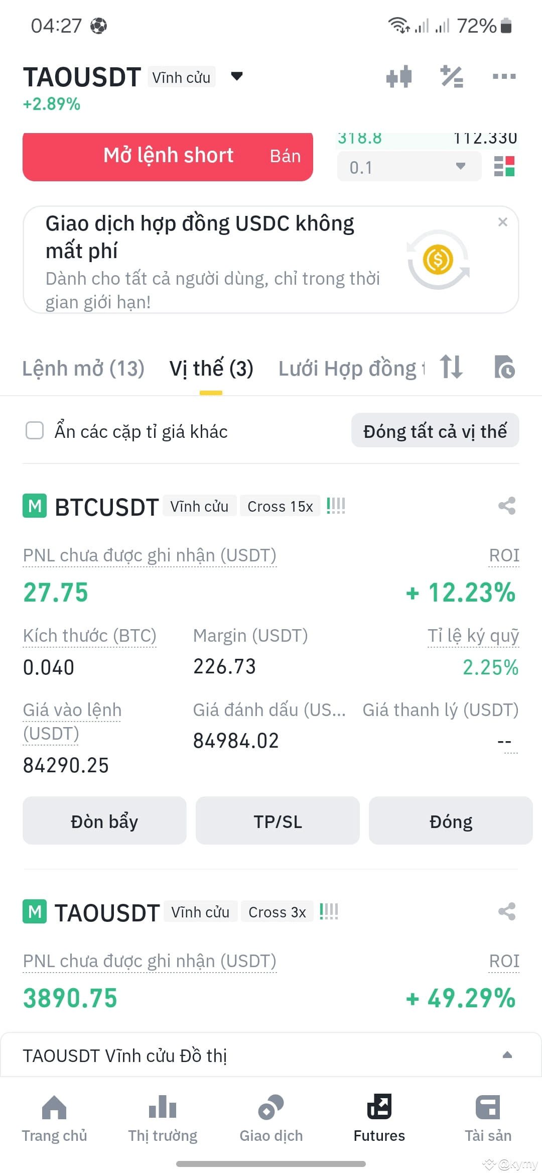 $TAO gồng tiếp tp350 ...😅😅😅 | kymy on Binance Square