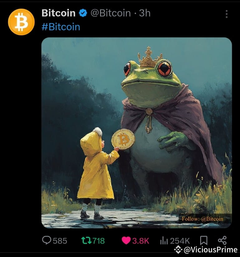 $BTC official X (twitter) account posted this . Something is | ViciousPrime on Binance Square