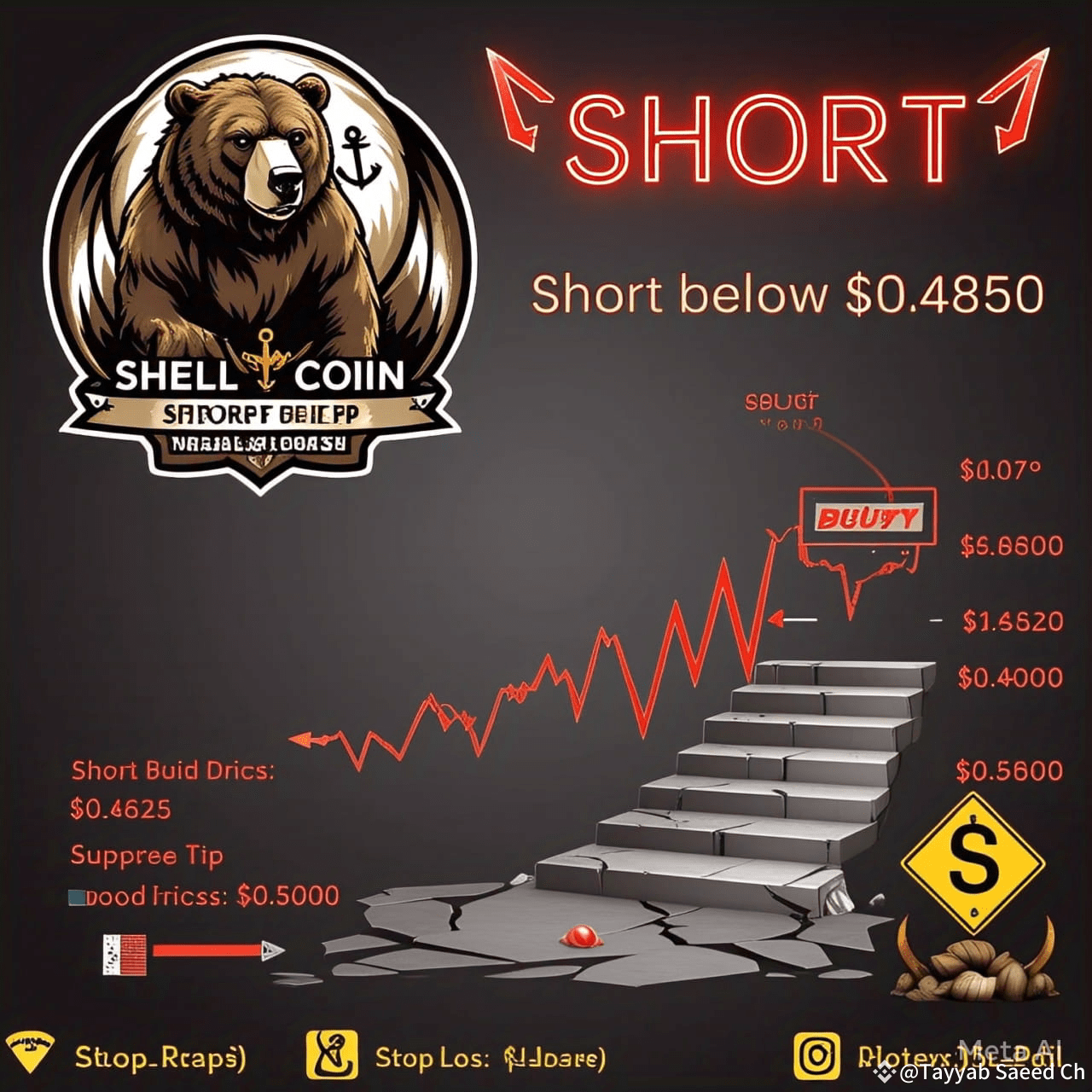 🚨 **BEAR ALERT: $SHELL ELL/USDT PRIMED TO PLUNGE?** 🐻 ** | Tayyab Saeed ...