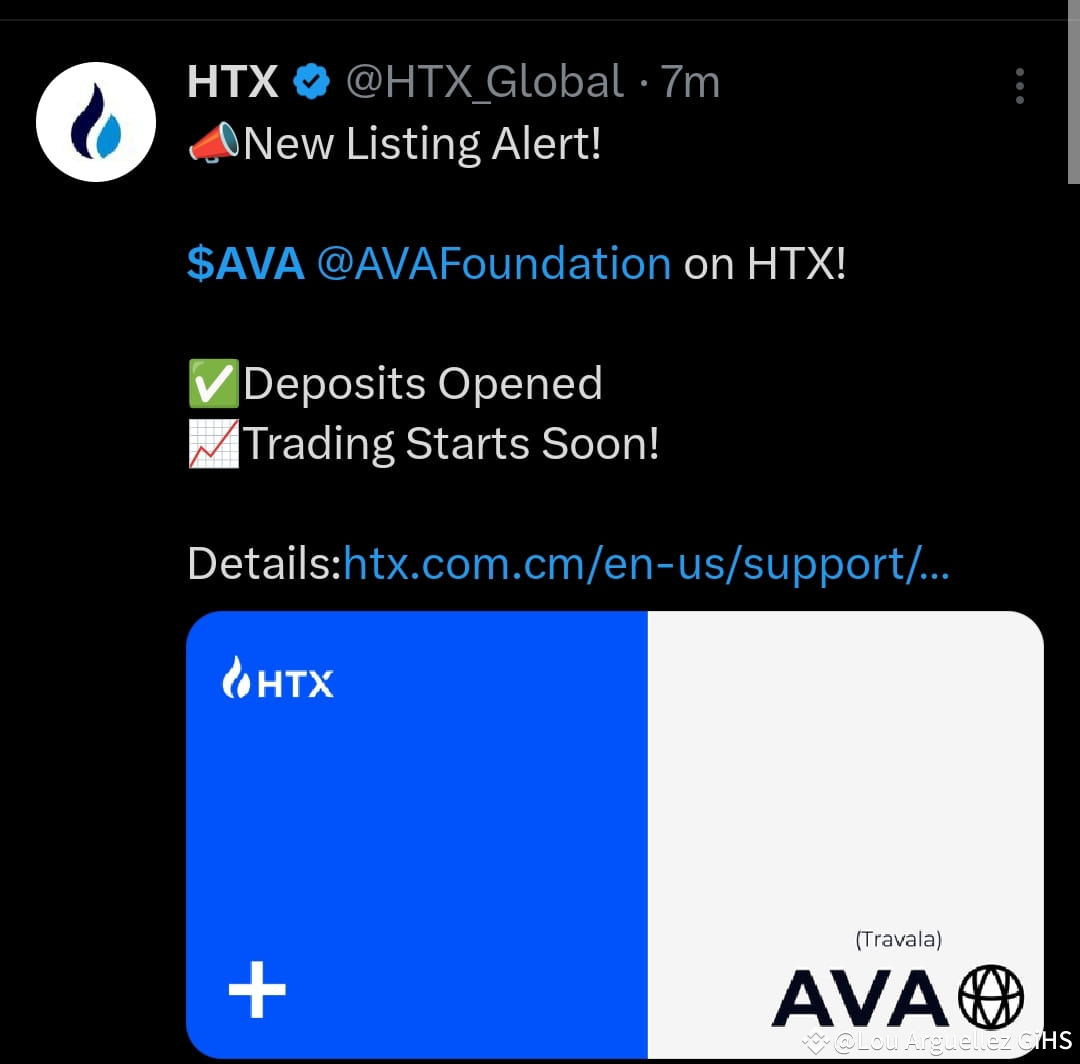 $AVA listed oh htx let's go 🔥 | Lou Arguellez GiHS on Binance Square