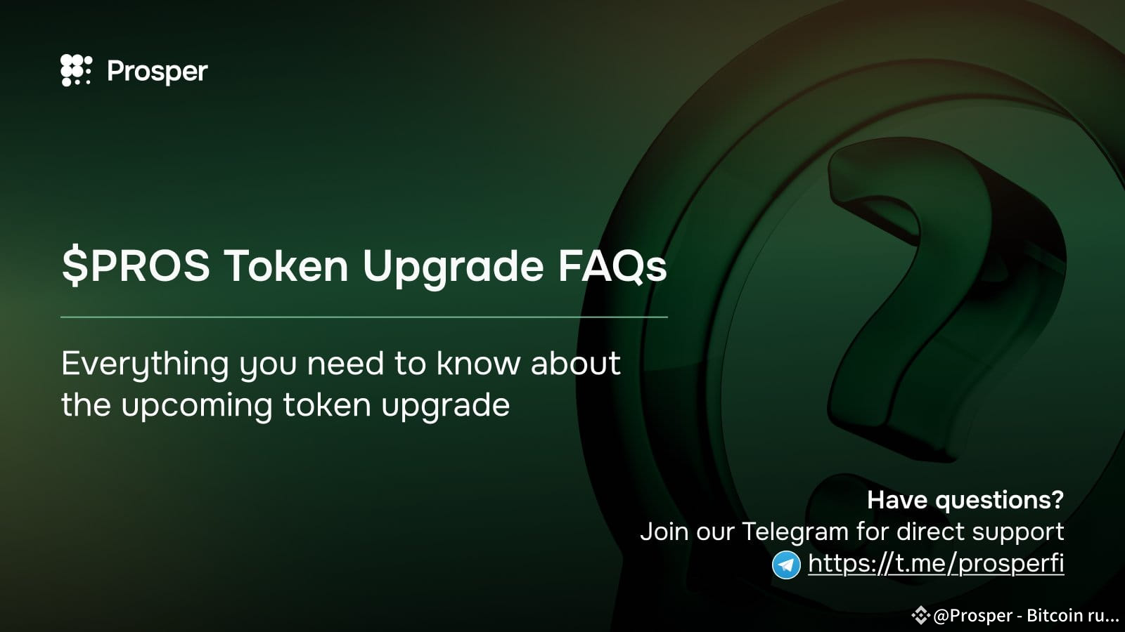 The $PROS token contract upgrade is fast approaching, and we | Prosper ...
