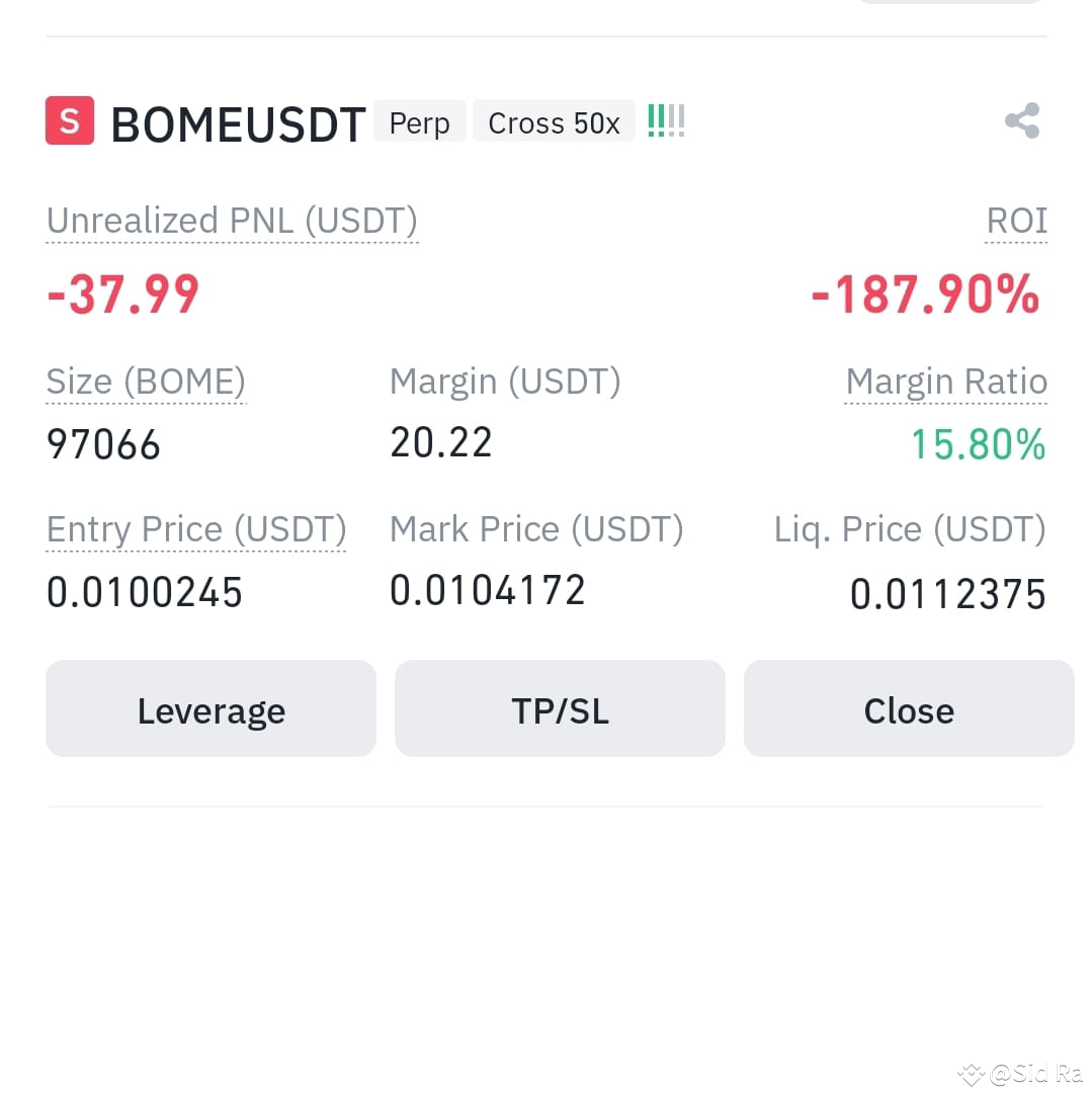 $BOME Should i close or hold ?? | Sid Ra on Binance Square