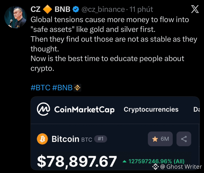 @CZ TELLS US TO BUY THE DIP? $BTC $BNB He tweets on X: | Ghost Writer ...