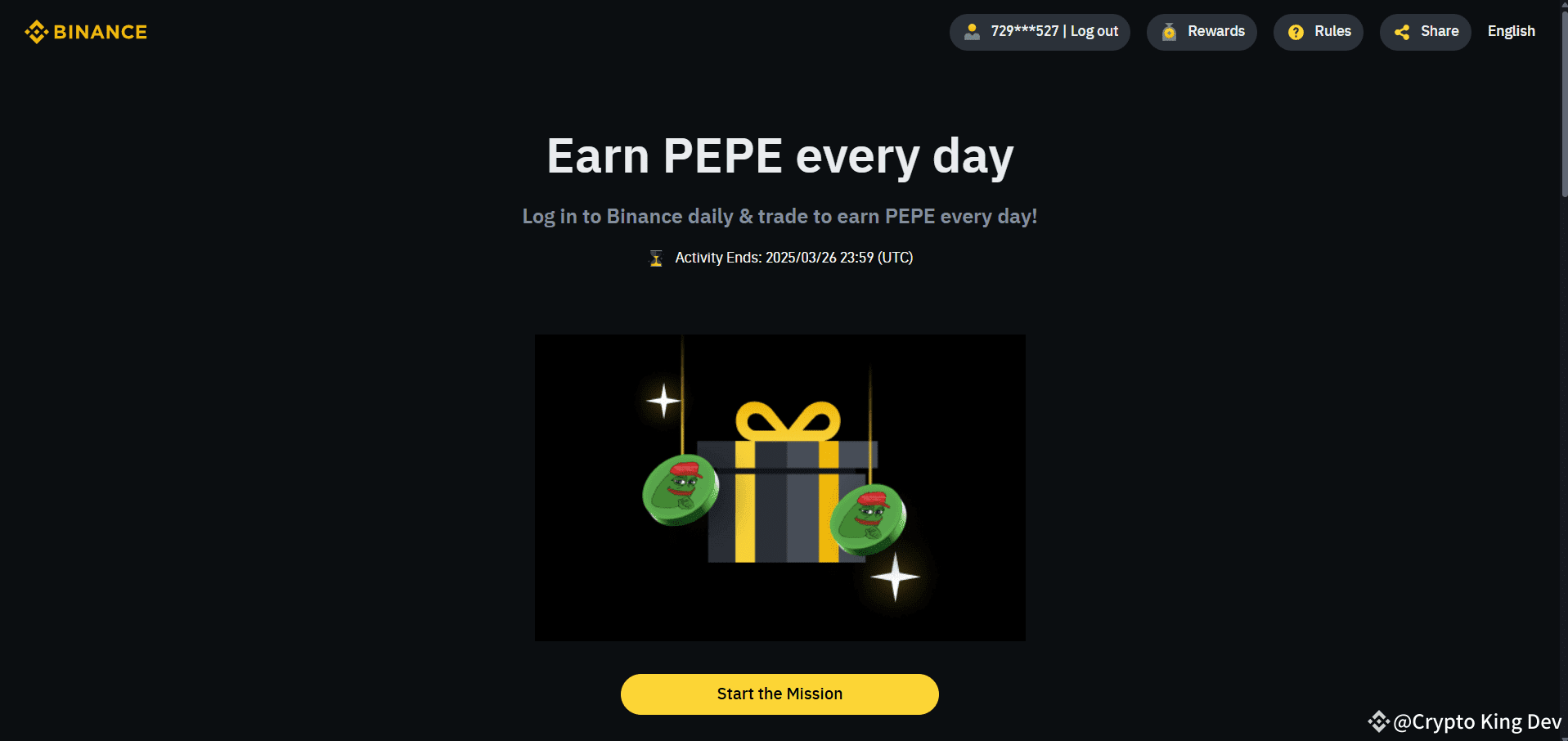 🔥 Claim FREE PEPE Coins Now! 🔥 Link - Claim Now! 🚀 Foll | Crypto King Dev on Binance Square