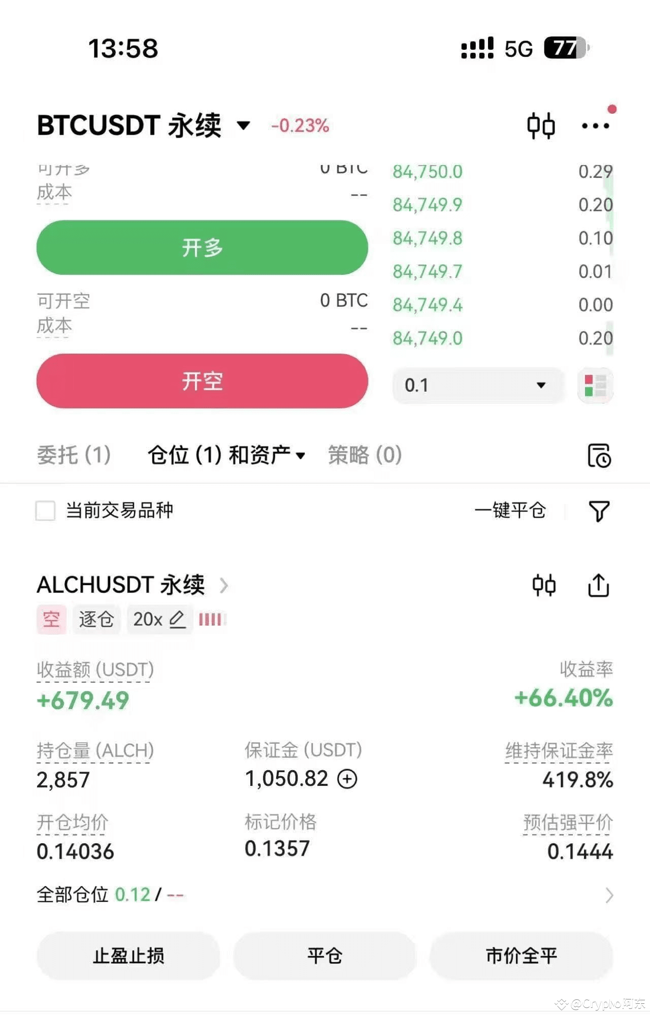 #alch is indeed a demon coin, whether it rises or falls, af | Crypto阿东 ...